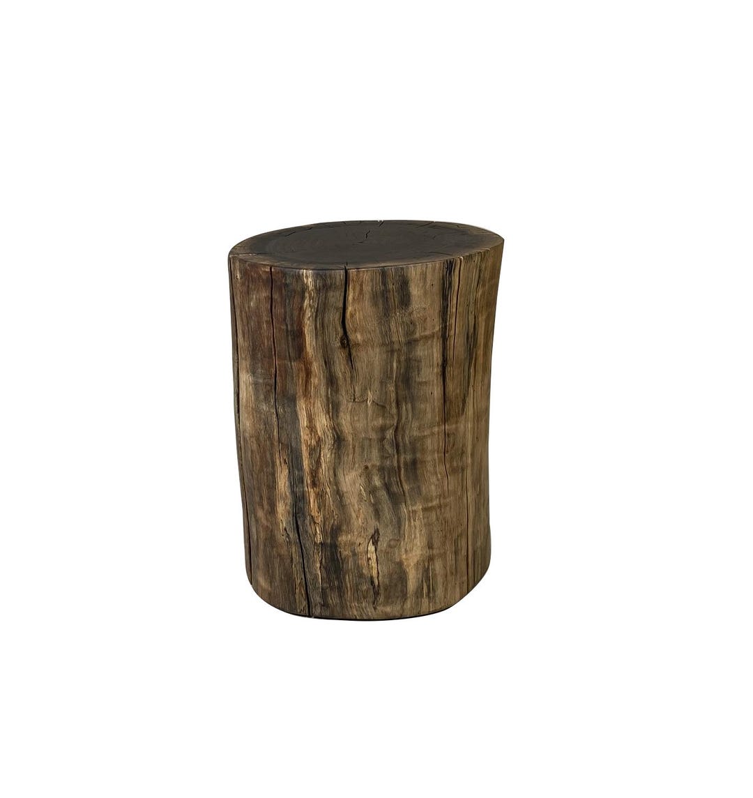 Black Walnut Tree Stump Side Table - Round Tree End Table - Etsy