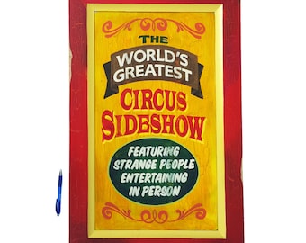 Circus Sideshow Old Time Painted Sign 12x36 | Etsy