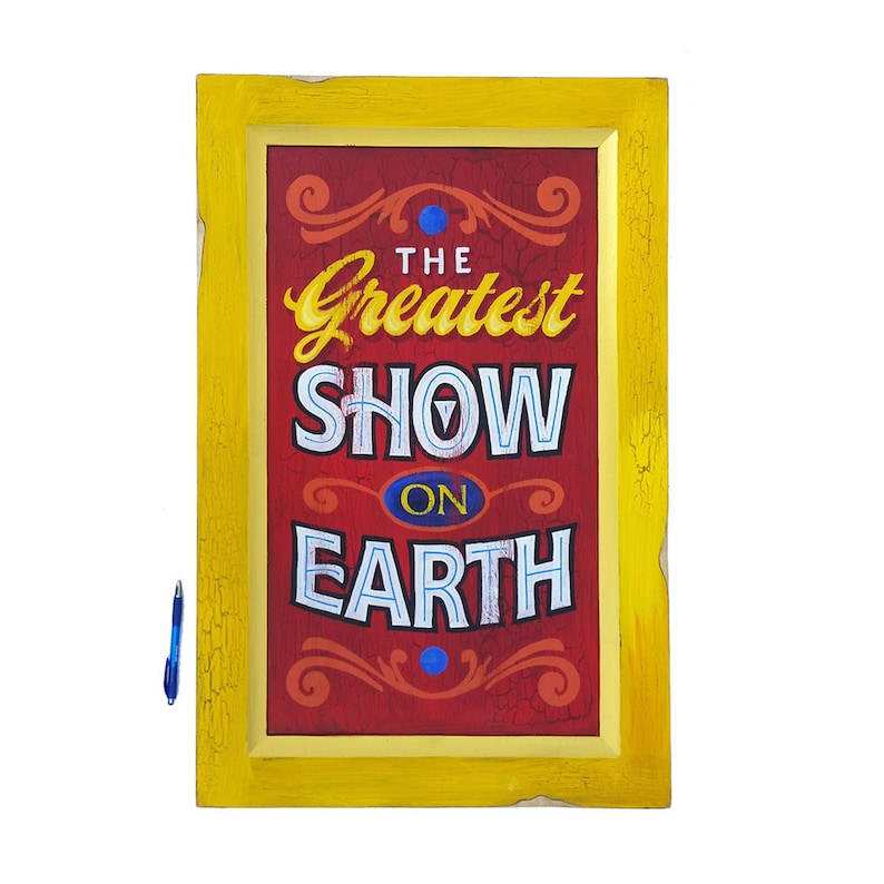 Greatest Show on Earth Circus Sign Carnival Art - Etsy