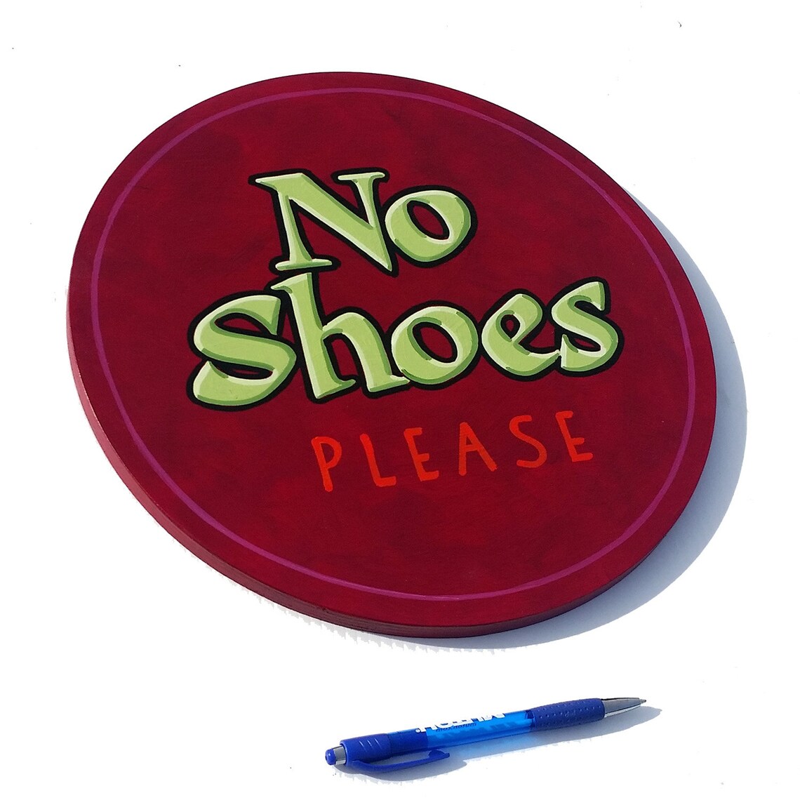 No Shoes Sign Hand Painted - Etsy