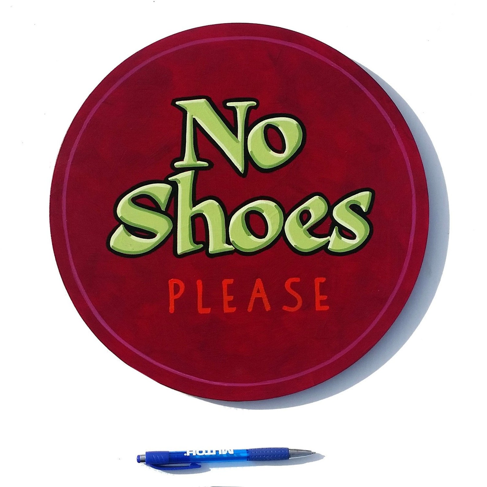 No Shoes Sign Hand Painted - Etsy