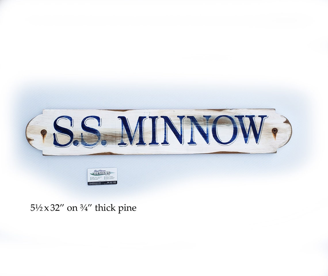 S.S. Minnow Gilligan's Island Boat Sign Hand Painted Original - Etsy