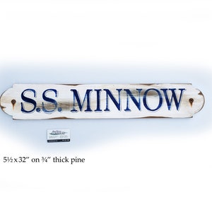 S.S. Minnow Gilligan's Island Boat Sign Hand Painted Original - Etsy
