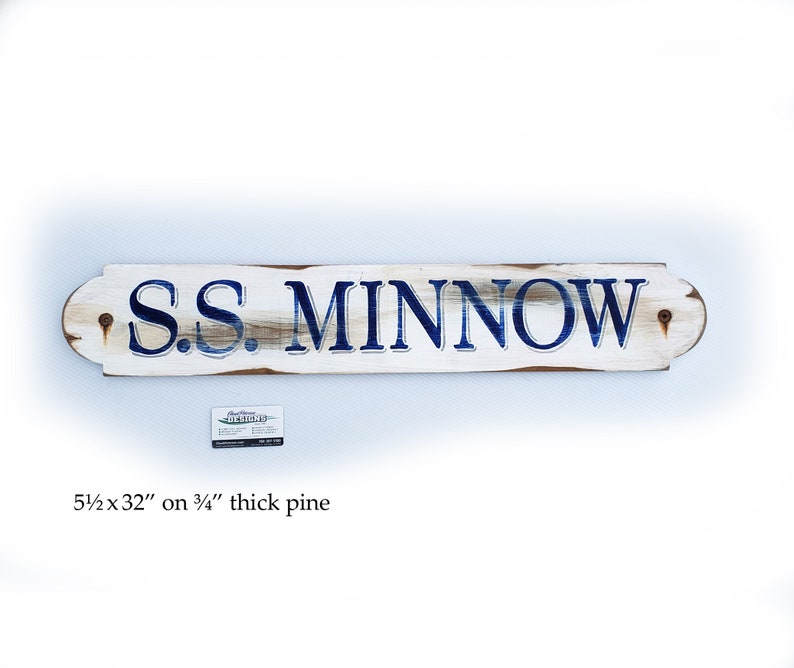 S.S. Minnow Gilligan's Island Boat Sign - Etsy