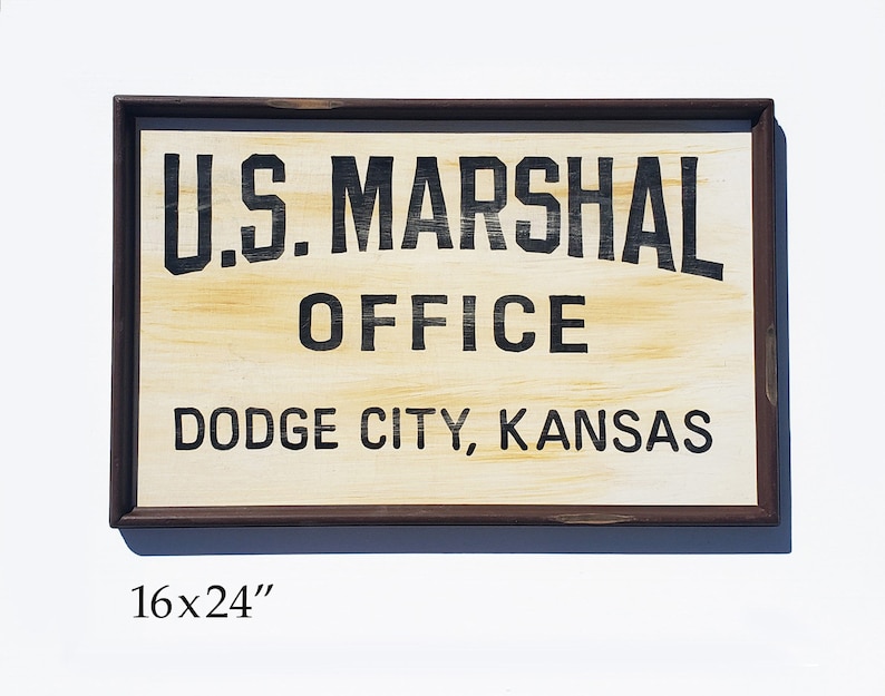 Gunsmoke Marshal Dillon U.S. Marshal Sign - Etsy