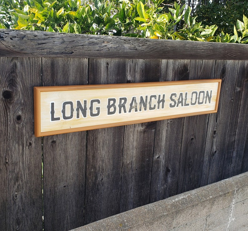 Gunsmoke Long Branch Saloon Sign Hand Painted - Etsy