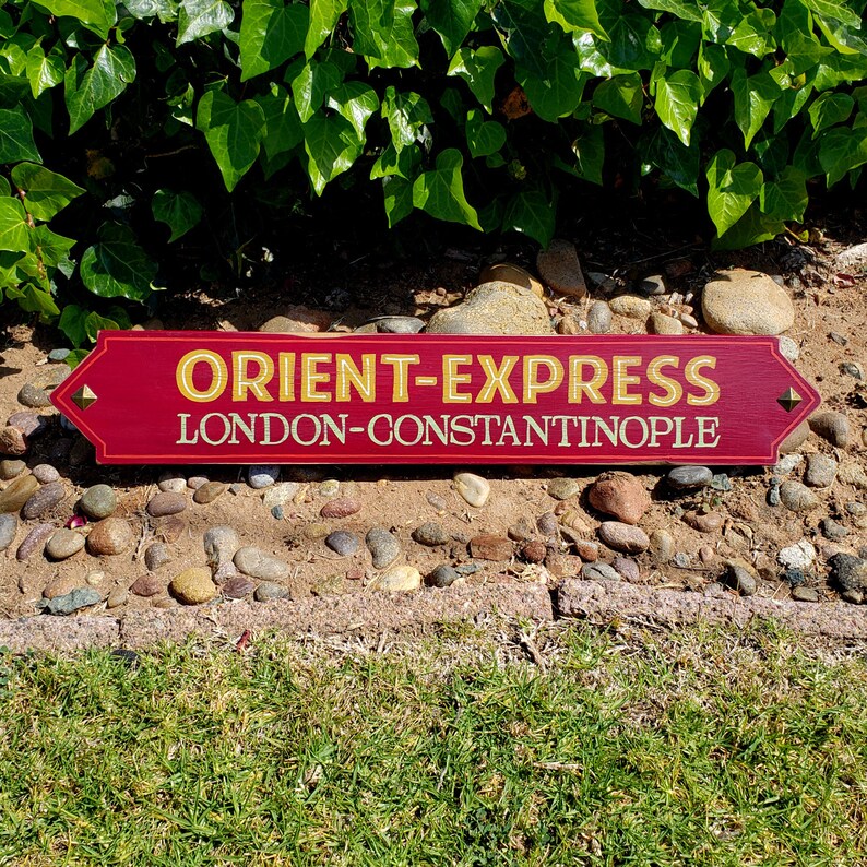 Orient Express Train Sign Hand Painted Vintage Style - Etsy