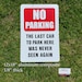 No Parking Sign Humorous - Etsy