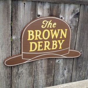 Brown Derby Restaurant Sign Hand Painted Replica - Etsy