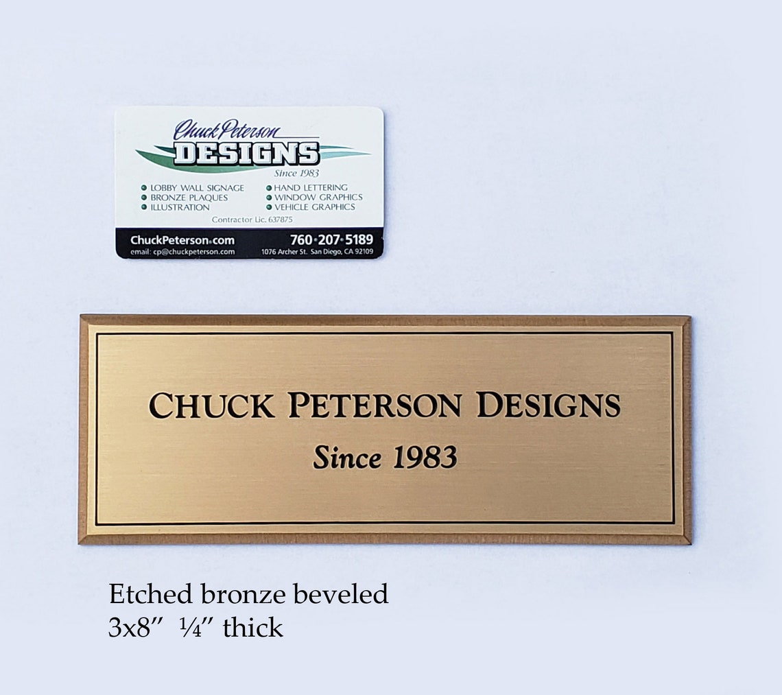 Etched Metal Plaques Custom Order Personalized - Etsy