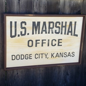 Gunsmoke Marshal Dillon U.S. Marshal Sign - Etsy