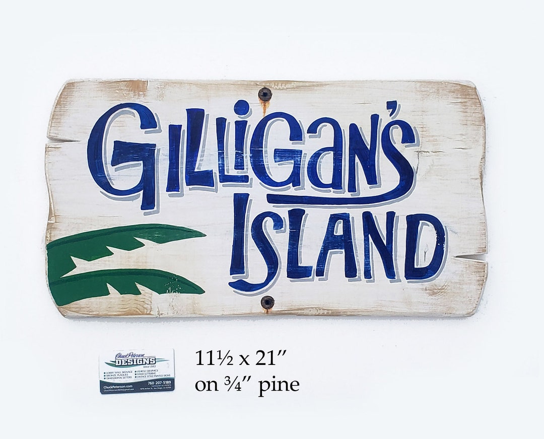 Gilligan's Island Hand Painted Sign Rustic - Etsy