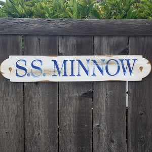 S.S. Minnow Gilligan's Island Boat Sign Hand Painted Original - Etsy
