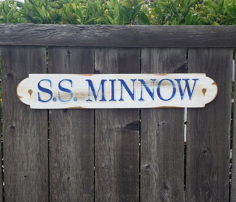 S.S. Minnow Gilligan's Island Boat Sign Hand Painted Original - Etsy