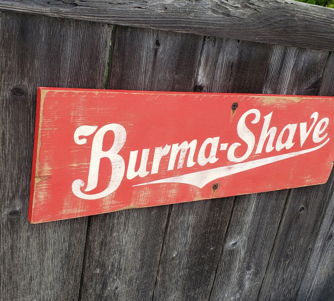 Burma Shave Sign Realistic Replica - Etsy