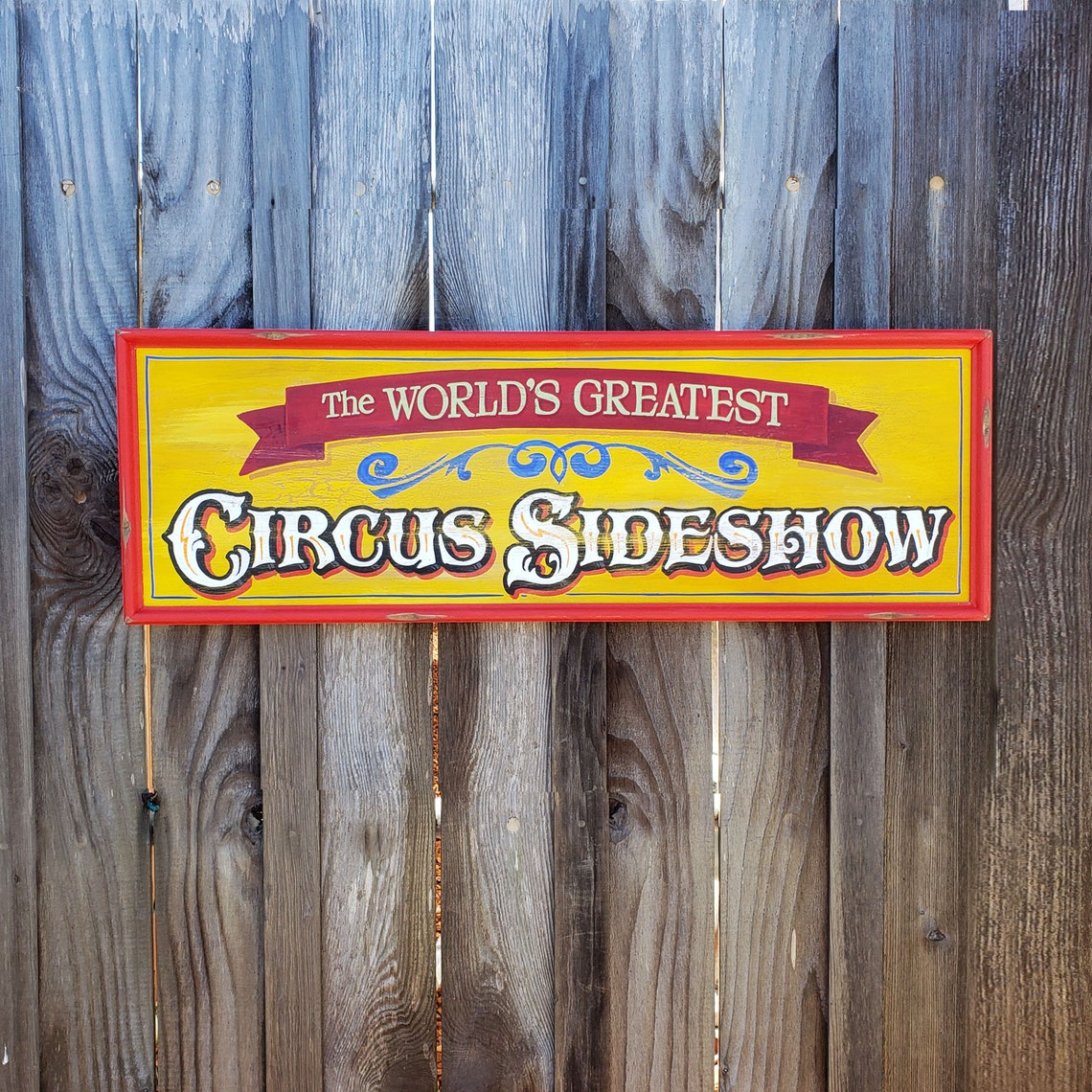 Circus Sideshow Old Time Painted Sign 12x36 | Etsy
