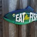 Eat More Fish Sign | Seafood Art | Restaurant Decor - Etsy