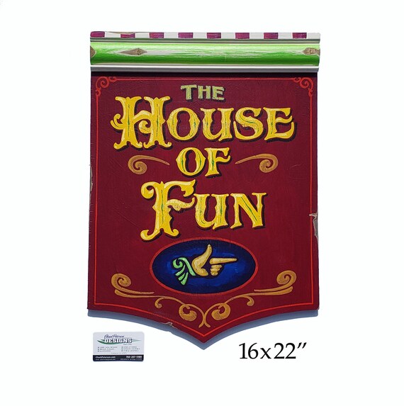 House of Fun Vintage Style Circus Sign | Etsy