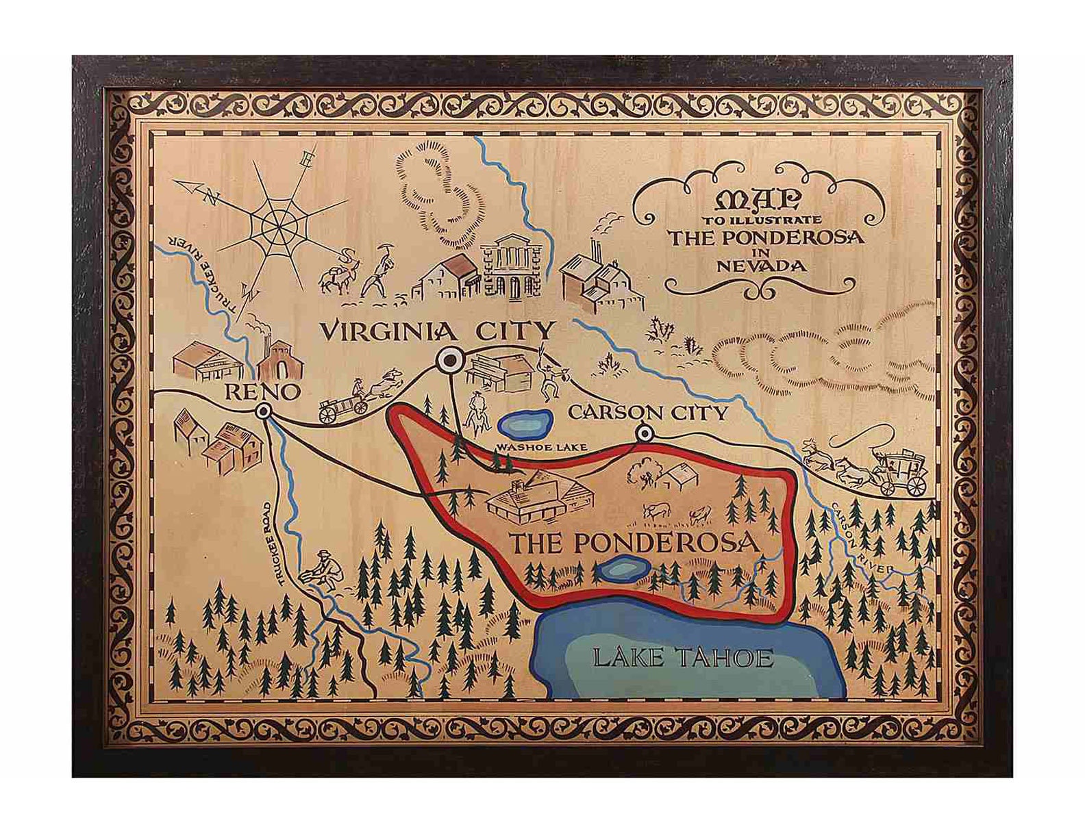 Bonanza Ponderosa Ranch Sign Hand Painted - Etsy UK