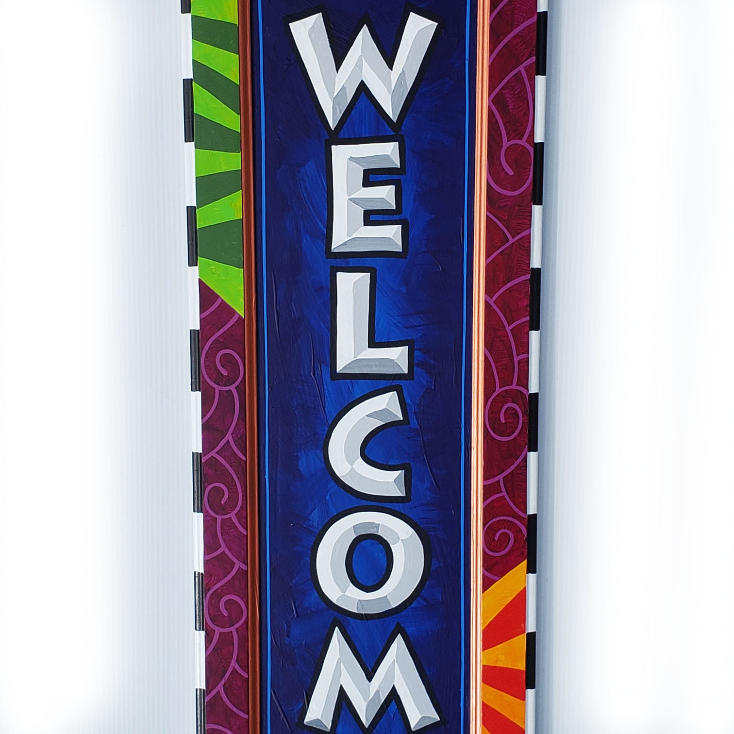 Welcome Sign Whimsical Hand Painted Original - Etsy