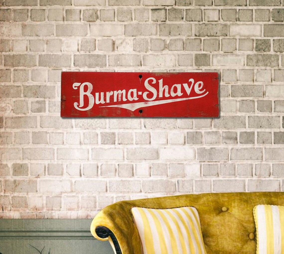 Burma Shave Sign Realistic Replica - Etsy