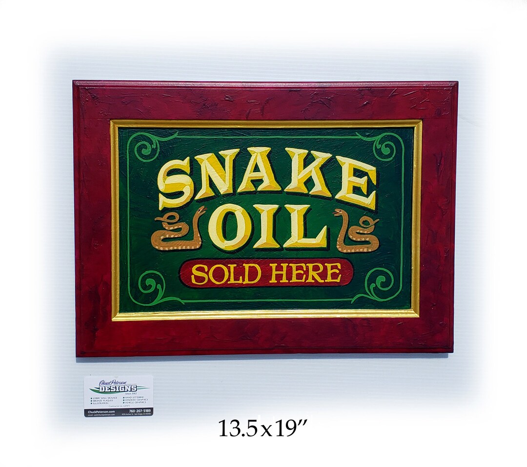 Snake Oil Hand Painted Sign Vintage Carnival Style - Etsy