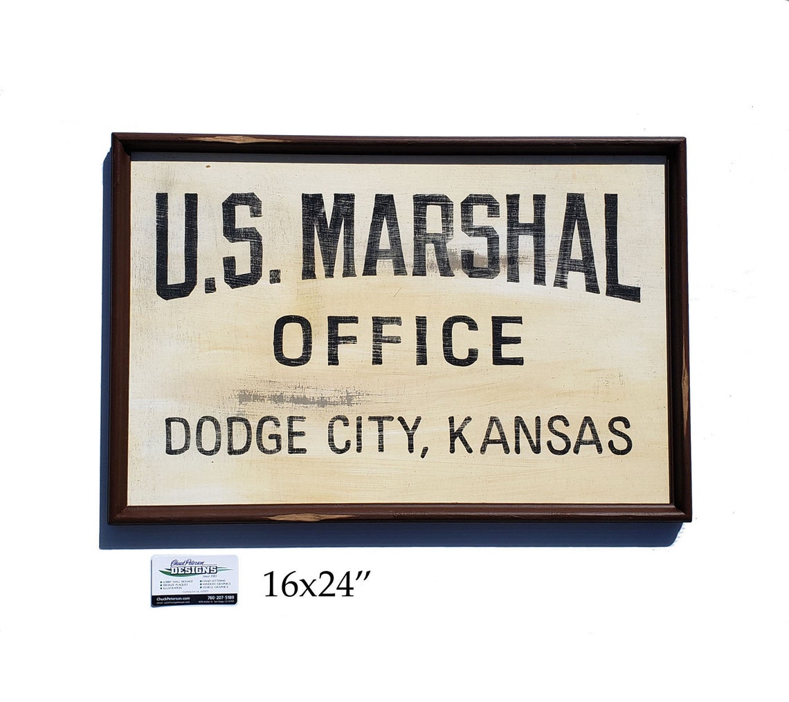 Gunsmoke Marshal Dillon U.S. Marshal Sign - Etsy