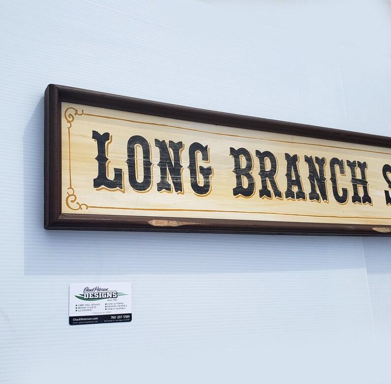 Gunsmoke Long Branch Saloon Sign Hand Painted | Etsy