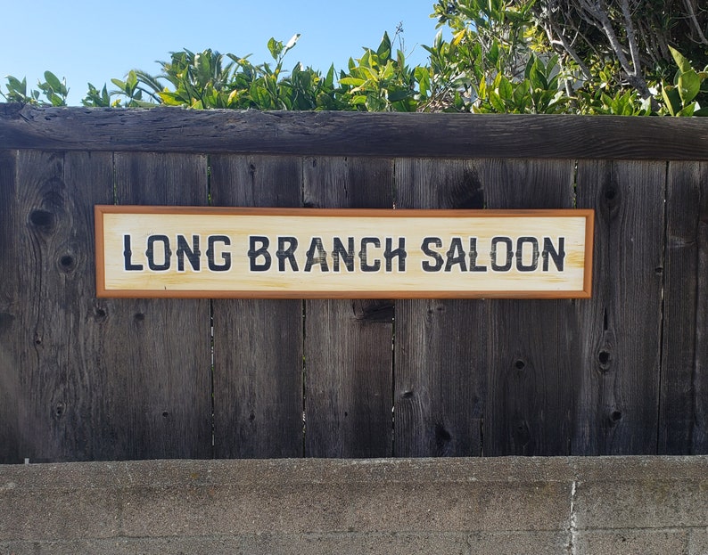 Gunsmoke Long Branch Saloon Sign Hand Painted - Etsy