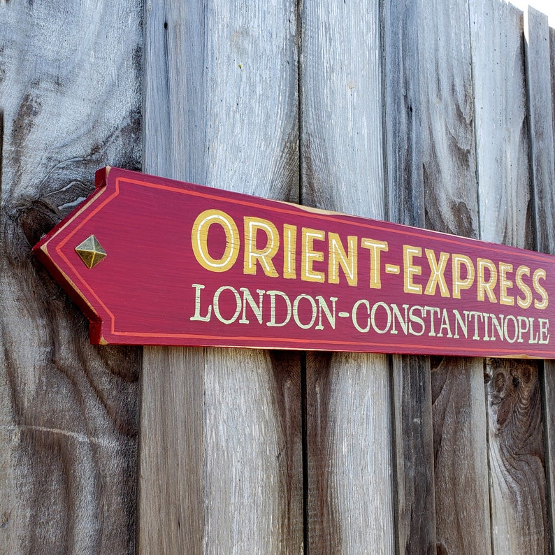 Orient Express Train Sign Hand Painted Vintage Style - Etsy