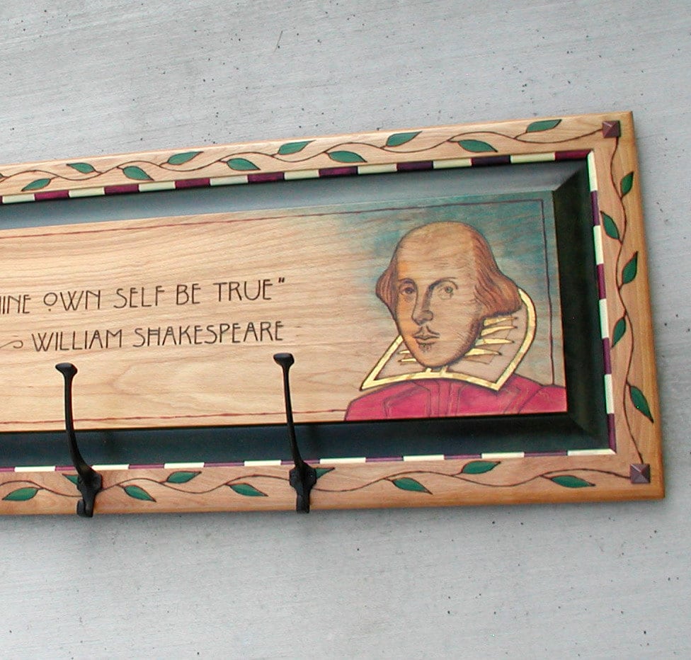 Shakespeare Quote Coat Rack | Etsy