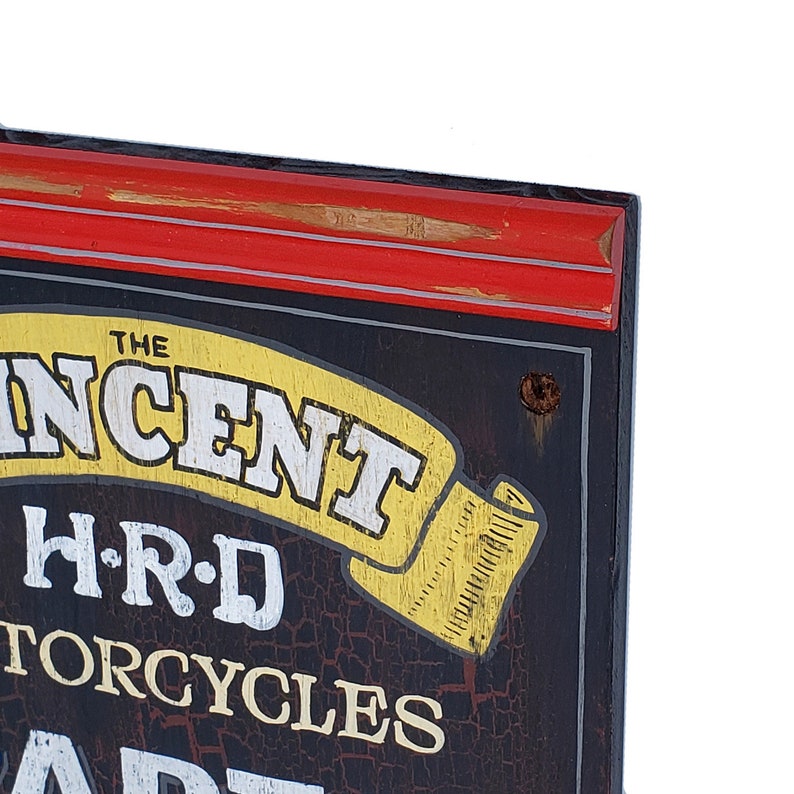 Classic Motorcycle Vincent Sign Replica Hand Painted - Etsy