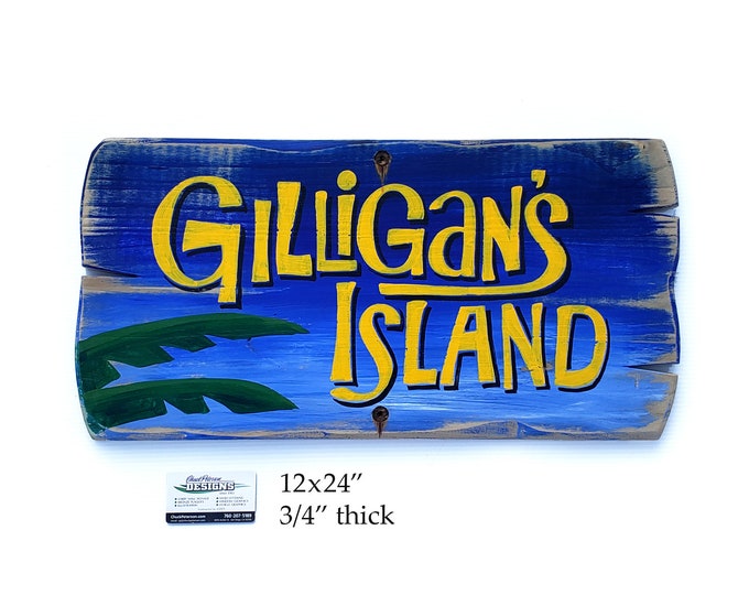 Gilligan's Island Hand Painted Sign Rustic - Etsy