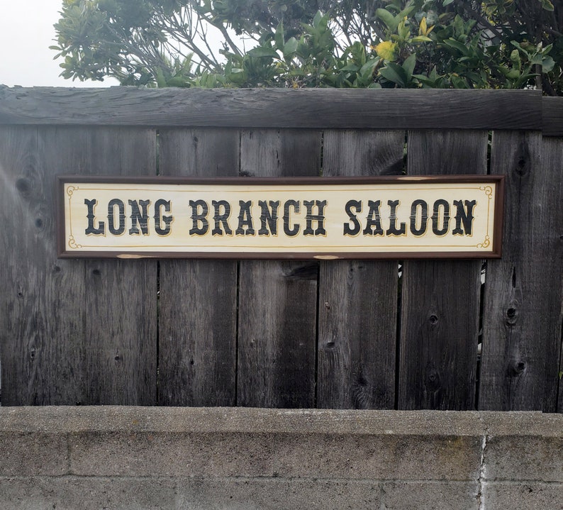 Gunsmoke Long Branch Saloon Sign Hand Painted | Etsy