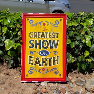 Greatest Show on Earth Vintage Style Circus Sign - Etsy