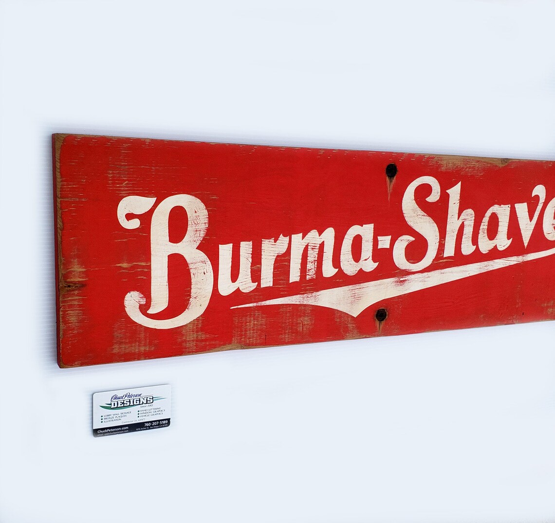 Burma Shave Sign Realistic Replica - Etsy