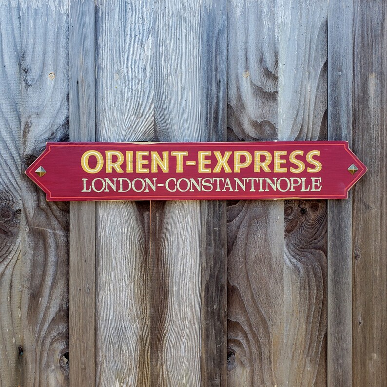 Orient Express Train Sign Hand Painted Vintage Style - Etsy