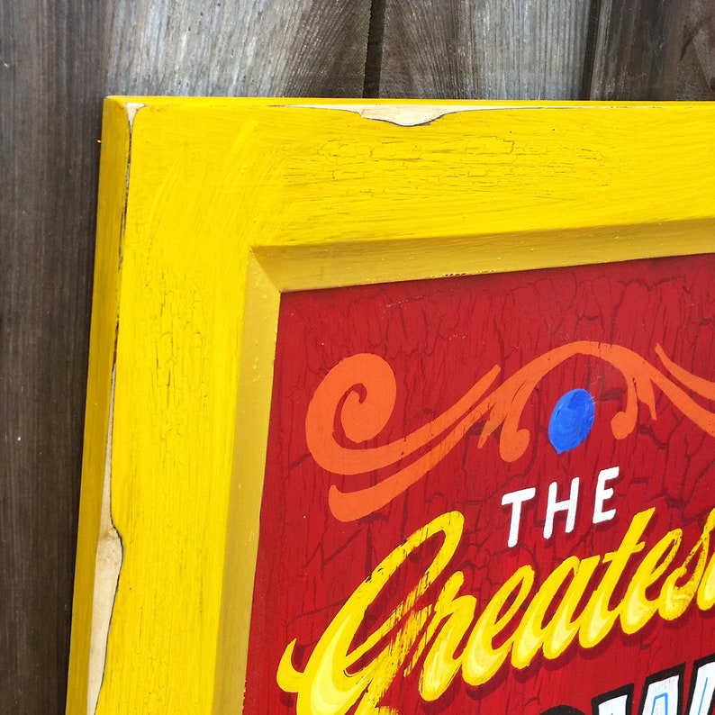 Greatest Show on Earth Circus Sign Carnival Art - Etsy
