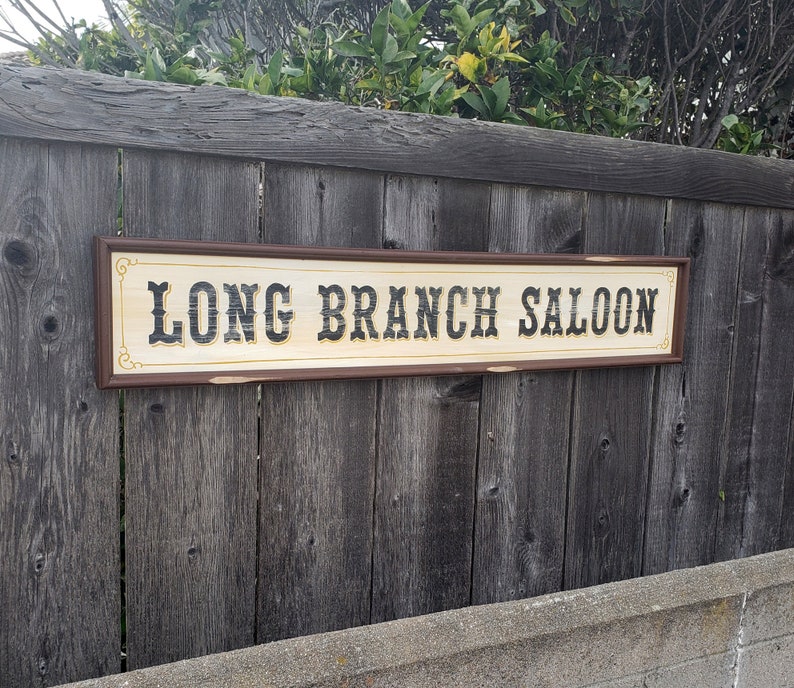 Gunsmoke Long Branch Saloon Sign Hand Painted | Etsy