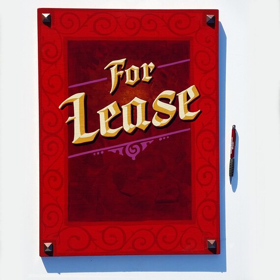 For Lease sign Hand Painted Fancy | Etsy