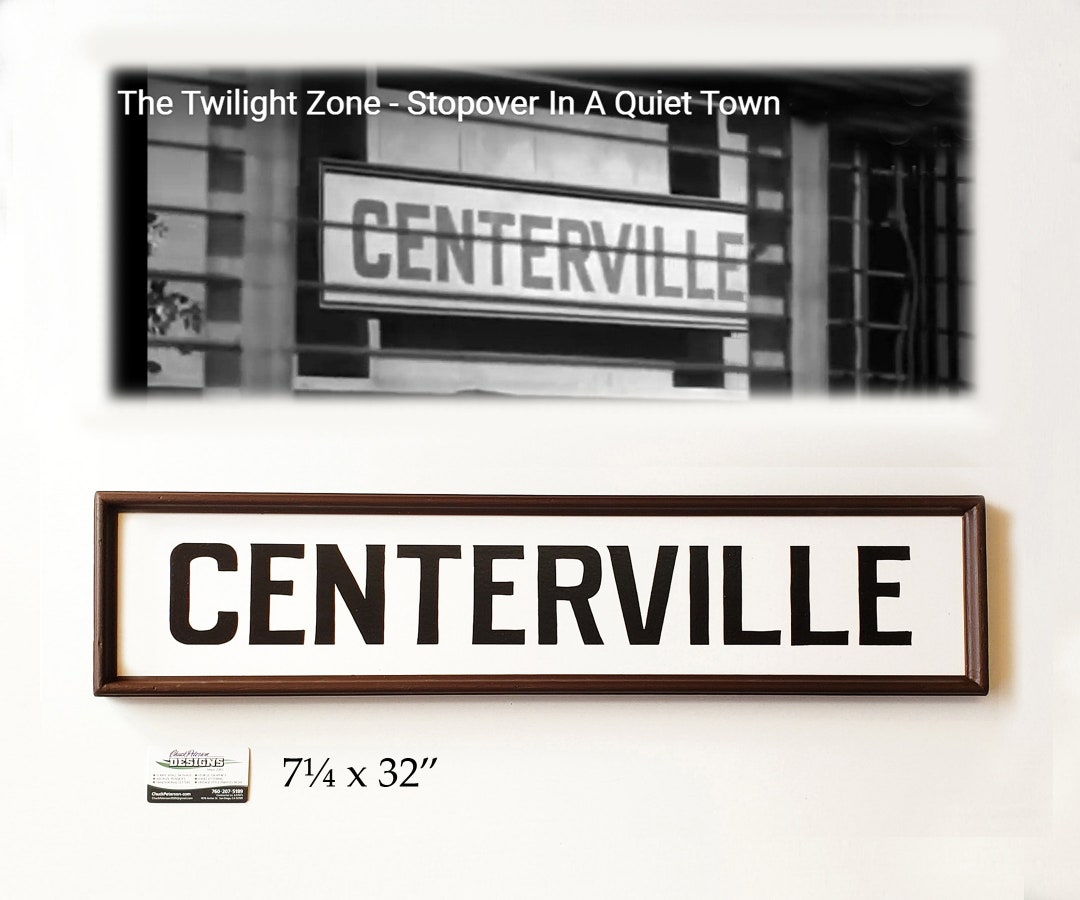 Twilight Zone Sign From "stopover in a Quiet Town" Episode - Etsy