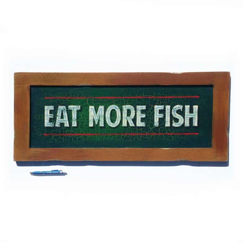 Eat More Fish Sign Seafood Restaurant or Home Decor Hand - Etsy
