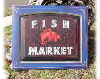 Fish Market Sign - Etsy