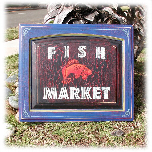 Fish Market Sign - Etsy