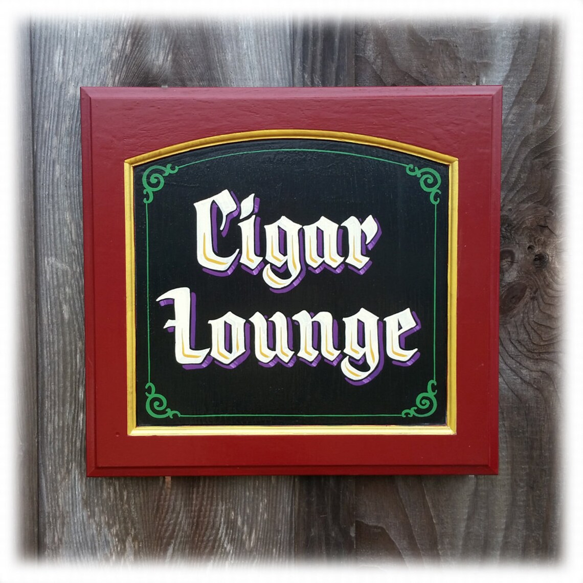 Cigar Lounge sign hand painted | Etsy