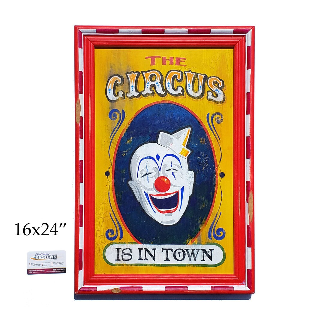Circus is in Town Vintage Style Circus Sign - Etsy
