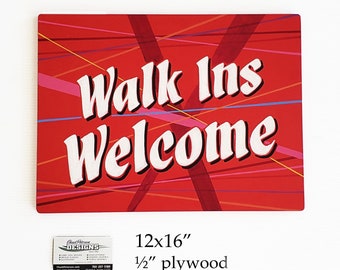 Open Walk Ins Welcome Hand Painted Sign - Etsy