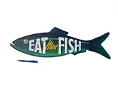 Eat More Fish Sign Seafood Art Restaurant Decor - Etsy