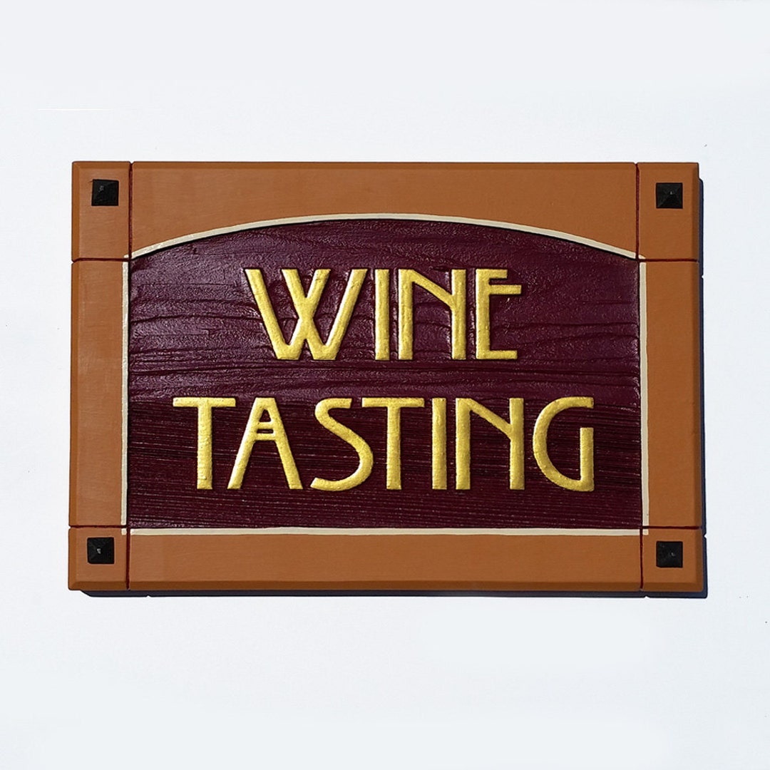 Wine Tasting Room Sign Sandlasted Cedar - Etsy