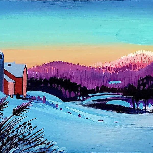 Alpenglow Painting - Etsy